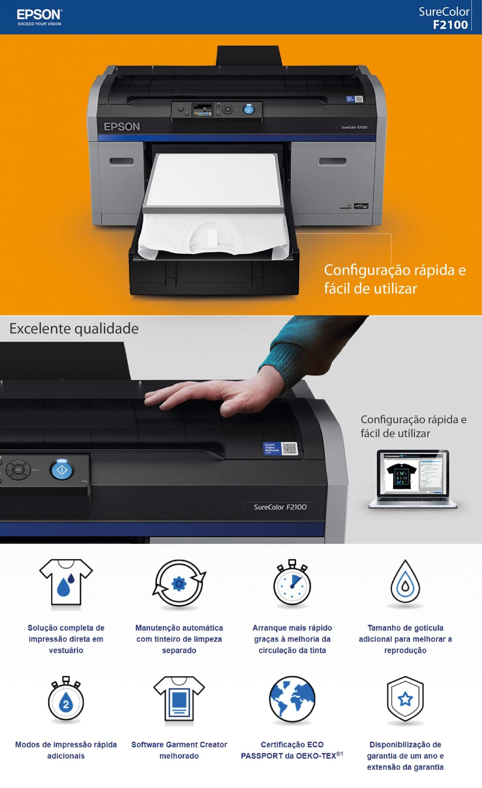 Epson F2100 Impressora DTG | EP Center Revendedora
